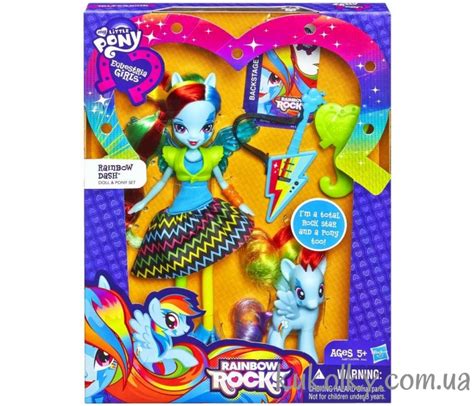 Rainbow Dash Doll and Pony Set My Little Pony Equestria Girls купить ...
