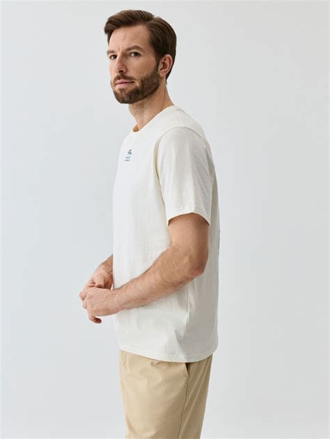 Футболка regular fit с принтом цвет: ваниль, артикул: 4805110228 ...