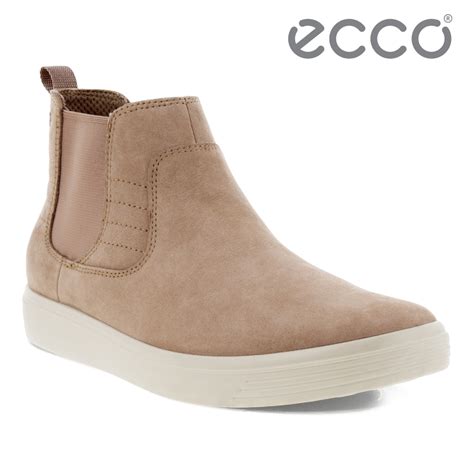 ECCO SOFT CLASSIC M 簡約經典切爾西休閒靴 網路獨家 女鞋 墨粉色 | 靴子 | Yahoo購物中心