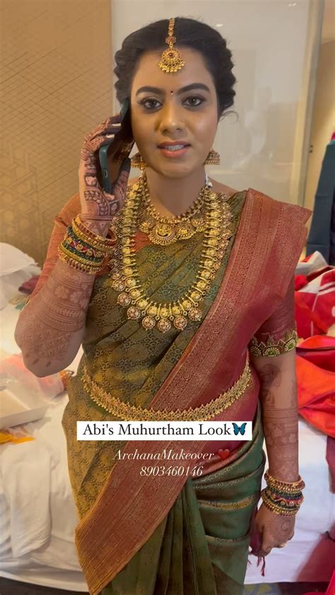 Archana Saravanan | My Beautiful Bride Abi ️Muhurtham Look🦋 For bridal booking contact ...