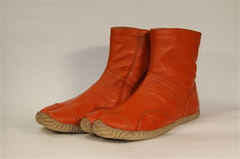 Tabi Slip-toe, Кожаные таби-сапоги Slip-toe, Оранжевые японские туфли ...