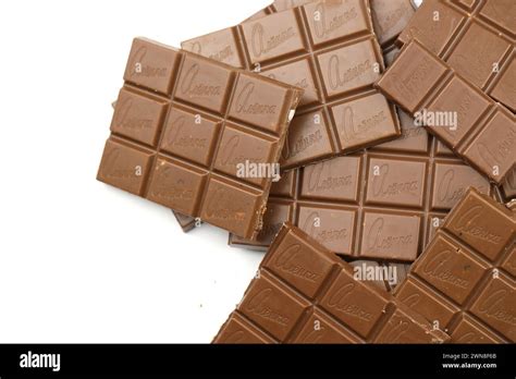 KHARKIV, UKRAINE - JANUARY 27, 2021 Alyonka chocolate square bars ...
