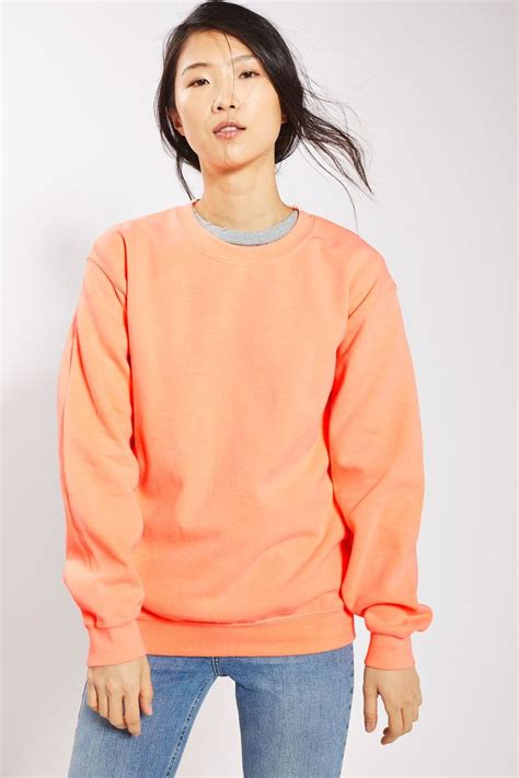 Fluro Sweatshirt - Tops - Clothing - Topshop | Topshop outfit, Topshop ...