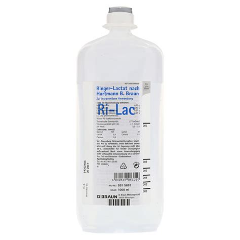 RINGER LACTAT n.Hartm.B.Braun Ecofl.Plus Inf.-Lsg. 1000 Milliliter N1 ...