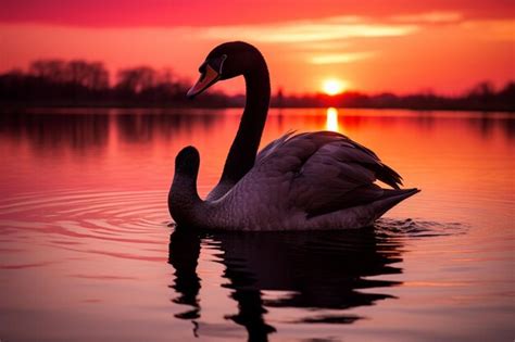 Premium Photo | Lovely black swan