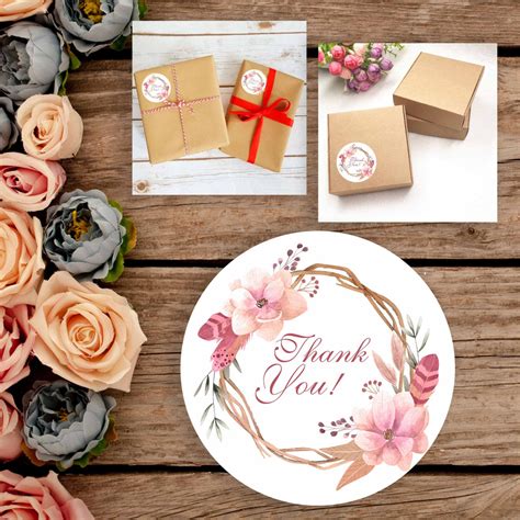 Наклейки-стикеры, круглые THANK YOU, d 6 cм (30 шт) купить по выгодной ...