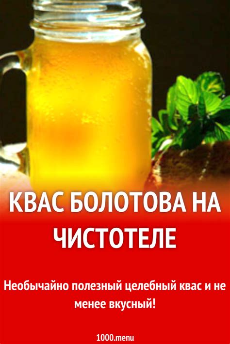 Квас Болотова на сыворотке и чистотеле с сахаром рецепт с фото - 1000.menu