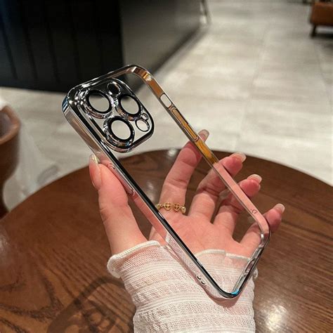 Купить Роскошный прозрачный чехол с покрытием для iPhone 15 14 13 12 11 ...