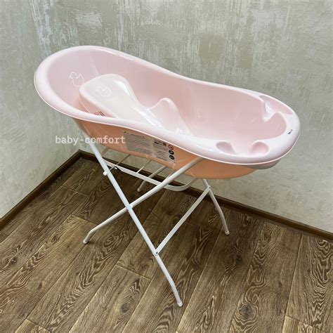 Комплект детская ванночка 102см "Уточка" розовая (Tega Baby) 3 единицы ...