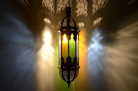 Arabische Lampe Lanzarote Bunt H 47 cm D 12 cm Hängeleuchte bei Ihrem ...