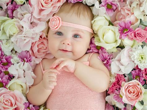 Cute Baby Pics With Flowers | Best Flower Site