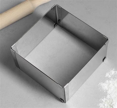 Форма для выпечки с регулировкой размера "Квадратная", H-8,5 см, 16х16 ...