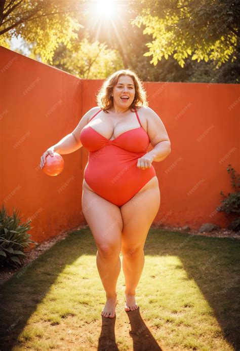 Une femme de taille plus pose. | Photo Gratuite