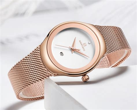 NAVIFORCE Watch Women Fashion Simple Quartz Watches Lady Stainless Ste ...