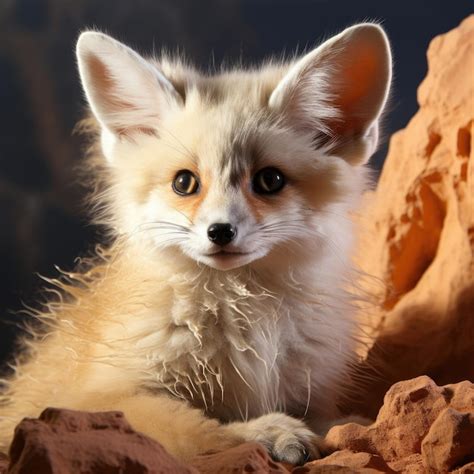 Premium AI Image | Delicate Fennec Fox in Desert Pastel
