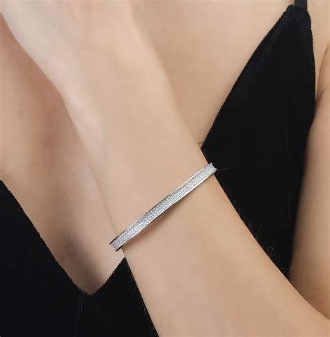 Серебряный браслет с фианитами SUNLIGHT S50316-B9W-01: белое серебро ...