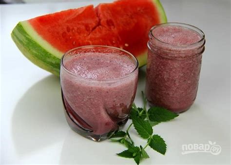 Ягодный смузи с арбузом - пошаговый рецепт с фото на Повар.ру