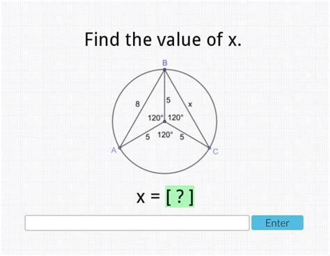 PLEASE HELP ME !! acellus : chords and arcs find the value of x ...