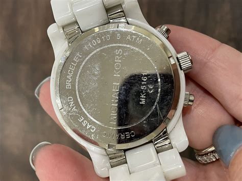 Michael Kors MK5161 Runway Ceramic White Midsize Chronograph Wristwatch ...