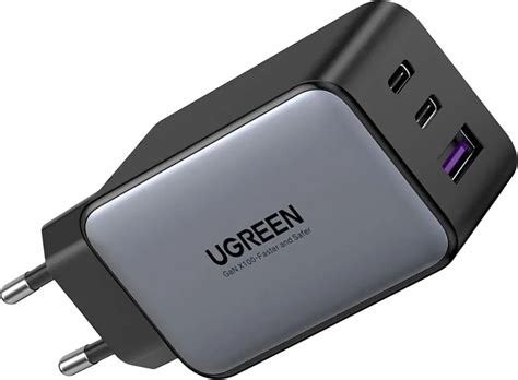 Сетевое зарядное устройство Ugreen CD244 USB-A + 2xUSB-C 65W GaN Tech ...