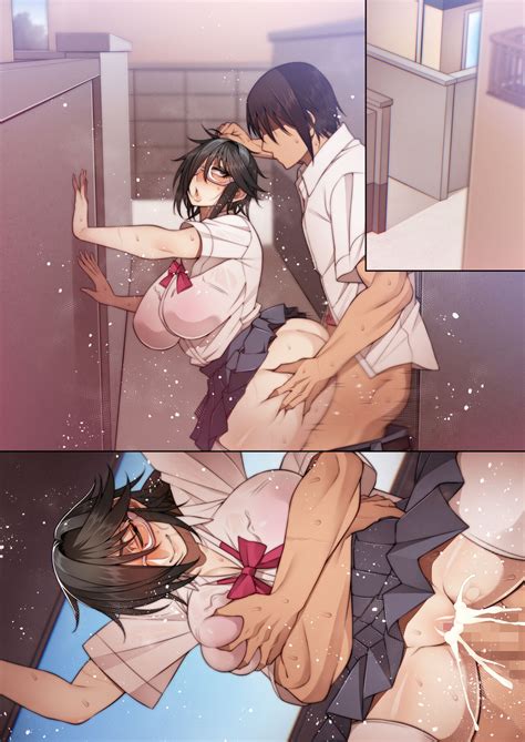Rule 34 - 1boy 1girls against wall anko nekura ass ass grab bathroom sex bathroom stall big butt ...