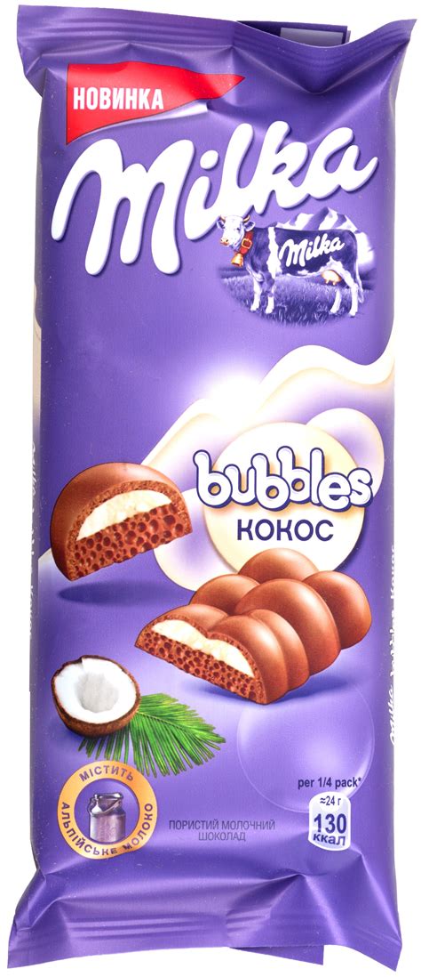 Шоколад Milka Bubbles Кокос молочный пористый 97г купить онлайн с ...