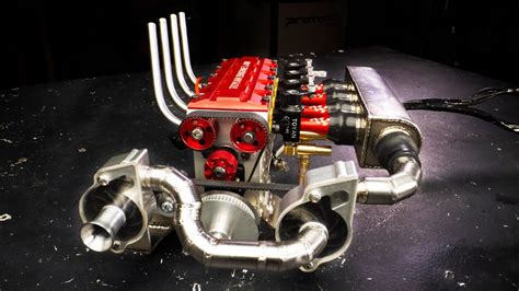 Twin Supercharged 4 Cylinder Nitro RC Engine - YouTube