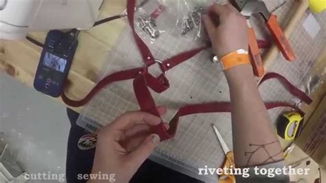 how to make a leather chest harness - YouTube