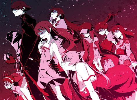 Monogatari Series Characters HD Wallpaper