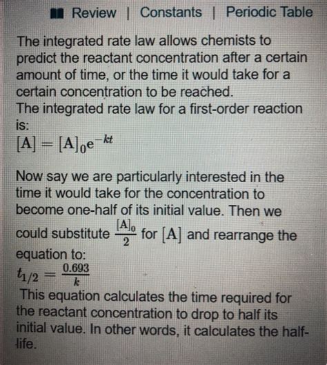 Solved Review l Constants | Periodic Table The integrated | Chegg.com