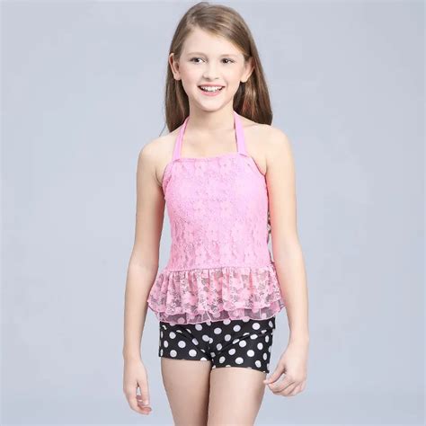 Girls Swimwear Bikinis Children Swimsuit Teenage Girl Two Pieces ...