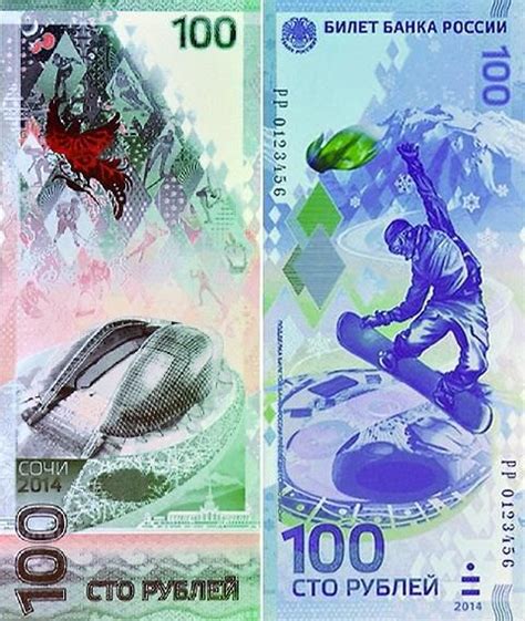 Банкноты с олимпийской символикой