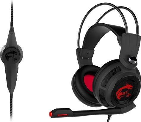 MSI DS502 Virtual 7.1 Surround Sound Wired Gaming Headset - Wootware