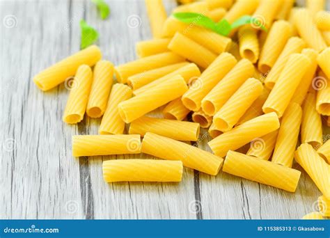 Raw Tortiglioni. Pasta Ingredients Stock Image - Image of macro, lunch ...