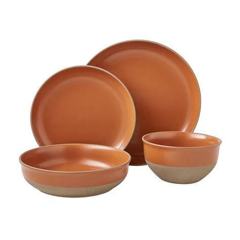 Better Homes & Gardens Copper Stoneware 16-Piece Dinnerware Set by Dave ...