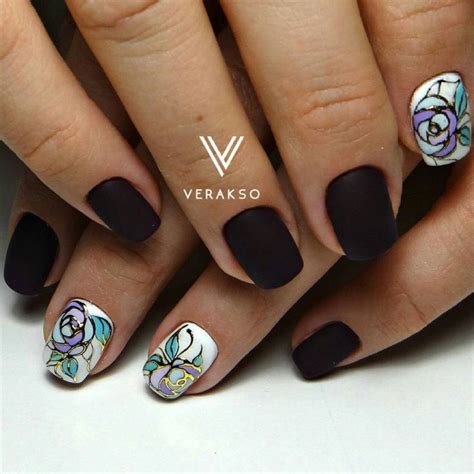 Ручная роспись гель-лаками.Литье.Матовый топ от лианеил. #Verakso # ...