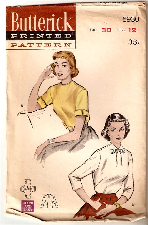 Butterick 5930 | Vintage Sewing Patterns | FANDOM powered by Wikia