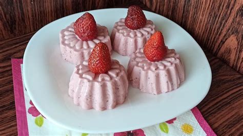 Клубничный низкокалорийный десерт за 5 минут, без сахара - для ...