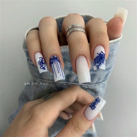 Граффити на ногтях | Manicure, Paintbox nails, Swag nails