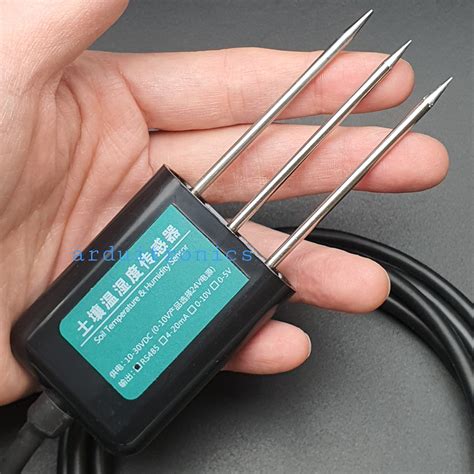 Soil Moisture & Temperature Sensor Output RS485 เซ็นเซอร์วัดความชื้นในดิน อุณหภูมิ MODBUS ...
