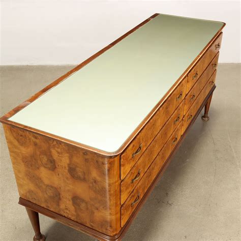 Comò Anni 50-60 | Mobili Modernariato Piano in vetro Cassettone