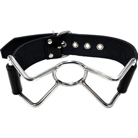 Buckled Black Leather Spider Gag - Shop Leather 64 Ten