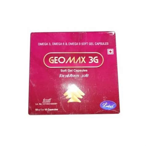 Geomax 3G Soft Gel Capsules, Packaging Size: 10 X 1 X 10 Capsules ...