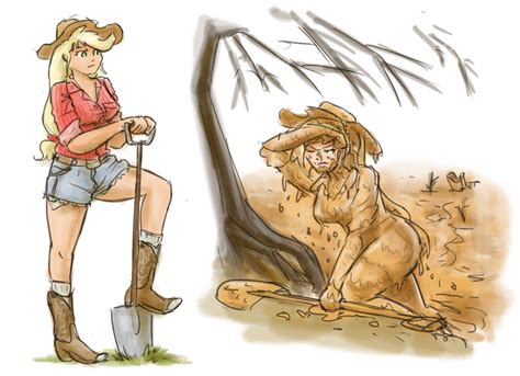 #634091 - applejack, artist:king-kakapo, boots, clean, clothes, daisy dukes, dirty, human ...