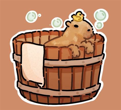 капибара😗 | Pegatinas bonitas, Garabatos lindos, Dibujos de animales