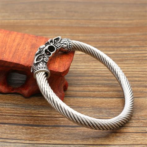 KLDY ViKing браслет из нержавеющей стали Дракон манжета браслет ...