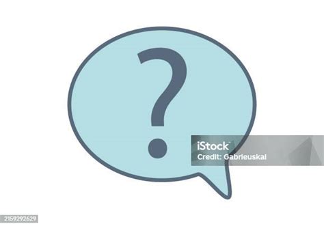 Blue Speech Bubble With Question Mark For Frequently Asked Questions Stock Illustration ...