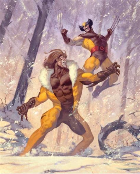 Wolverine vs Sabertooth | Wolverine marvel, Wolverine marvel art, Sabretooth marvel