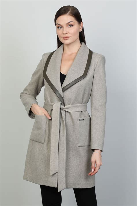 Pizara Line 7576 KHAKI Women Coat | Dosso Dossi