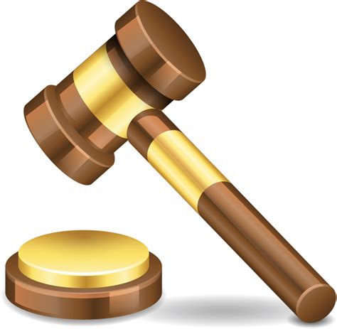 Court Hammer Vector, Legal Gavel, Justice Symbol Transparent